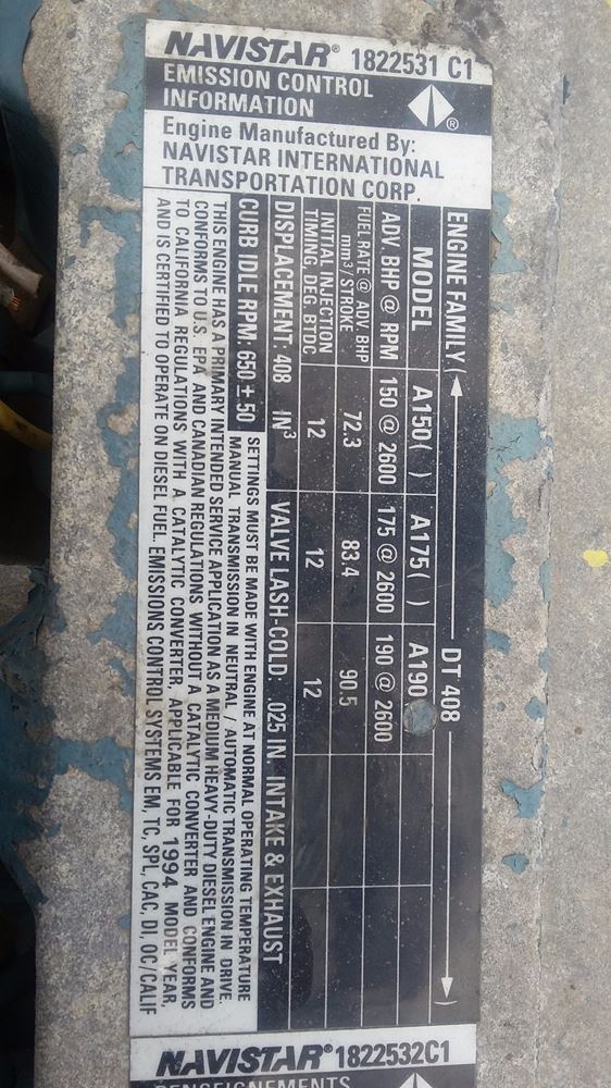 Used 1994 International DT408 Engine Assy for sale | Calgary Alberta ...